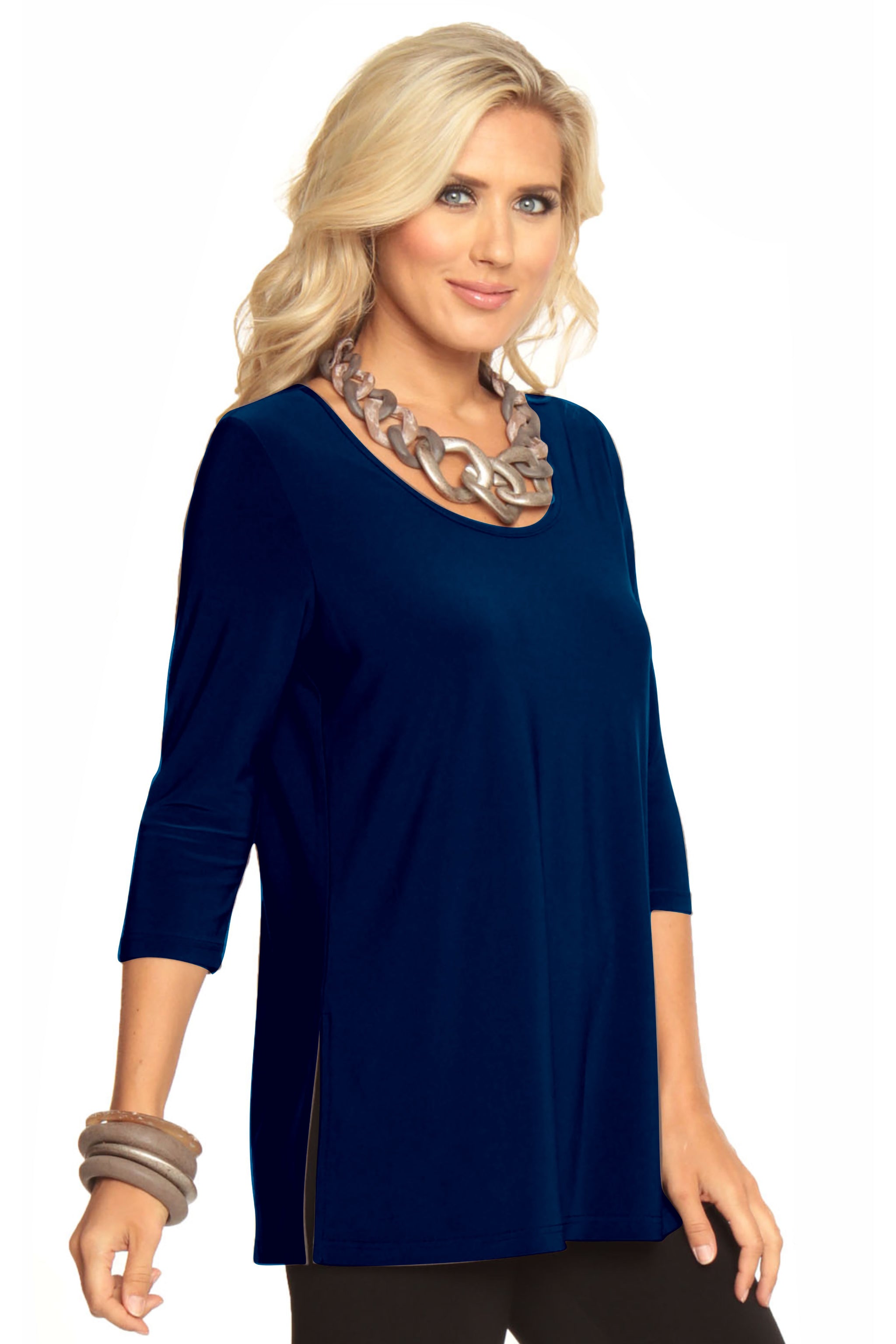 Destiny Navy Tunic - Women's Stylish Everyday Wear | LIOR