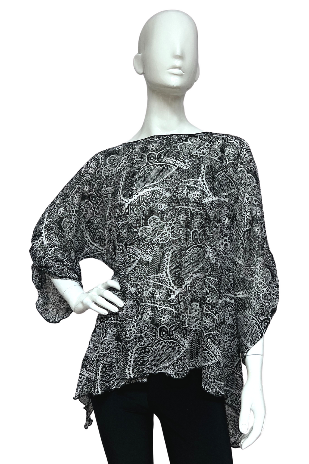 Womens Lior Ruffle Sleeve Textured Float Top | LIOR- Alisha.D